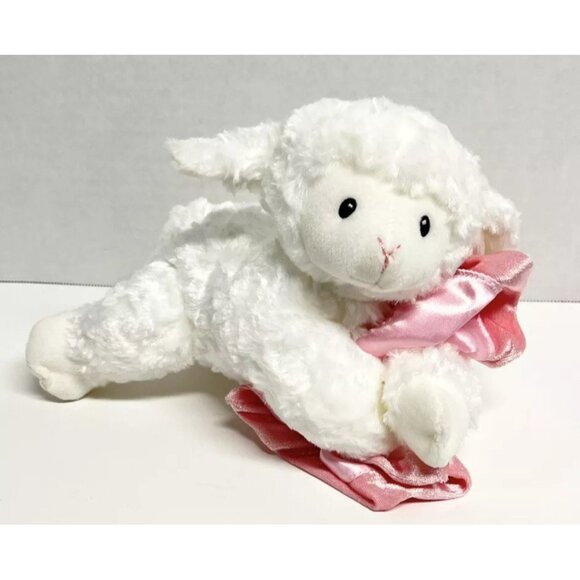 Gund | Toys | Baby Gund Lena Lamb Plush Lovey White Pink Sheep Satin ...